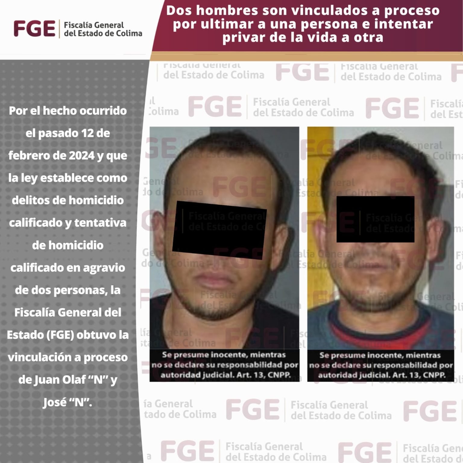 Dos Hombres Vinculados A Proceso Por Ultimar A Persona E Intentar