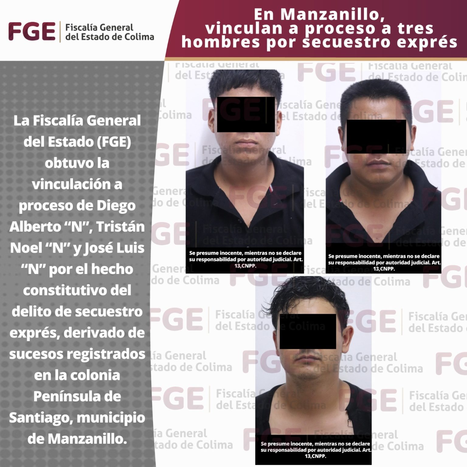 En Manzanillo, vinculan a proceso a tres hombres por secuestro exprés ...